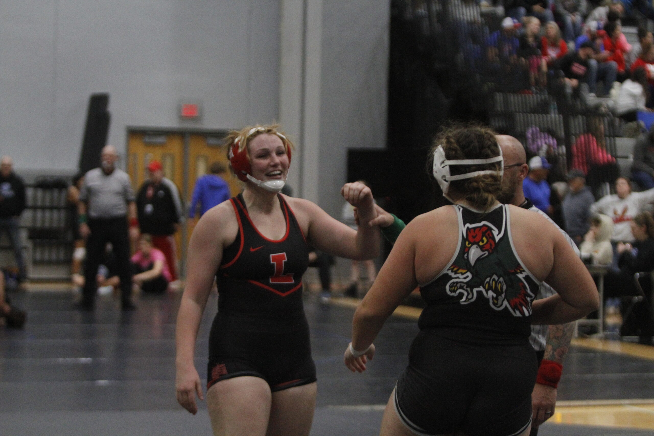 Lawrence’s Stephens becomes school’s first girls wrestler to win 100 ...